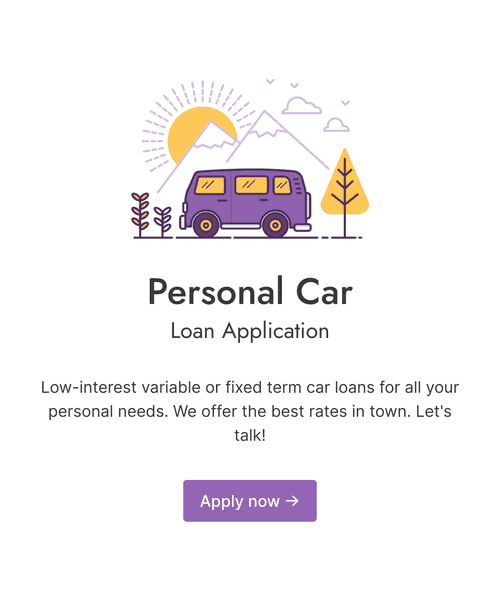 Car Loan Application Form Template