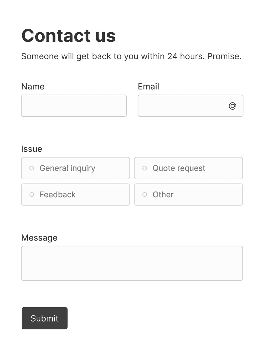 Contact Us Template