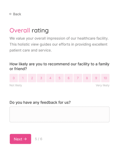 Healthcare Patient Satisfaction Survey Template