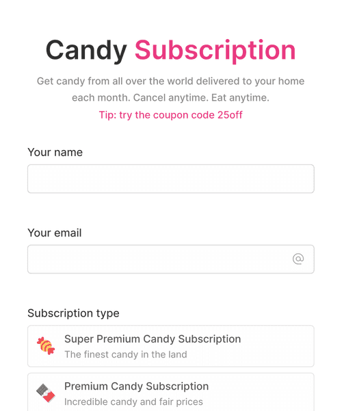 Subscription Form Templates Subscription Form Templates