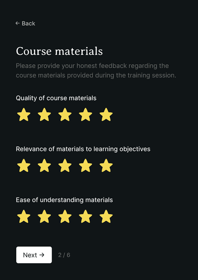 Training Feedback Form Template